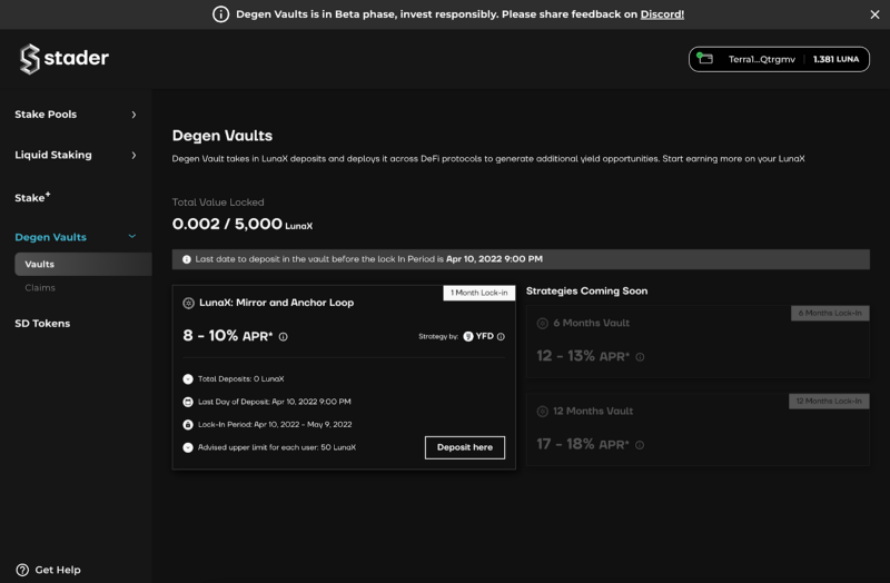 Step by Step Guide to Degen Vaults | Staderlabs