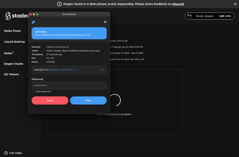 Step by Step Guide to Degen Vaults | Staderlabs